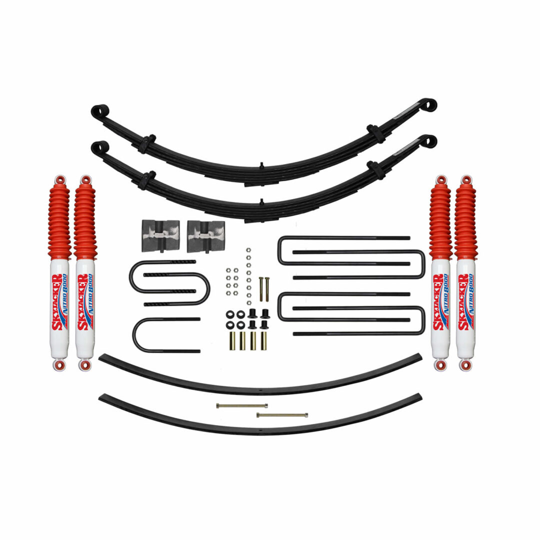 D800BK - 8 in. Suspension Lift Kit with Front Leaf Springs and Rear ...