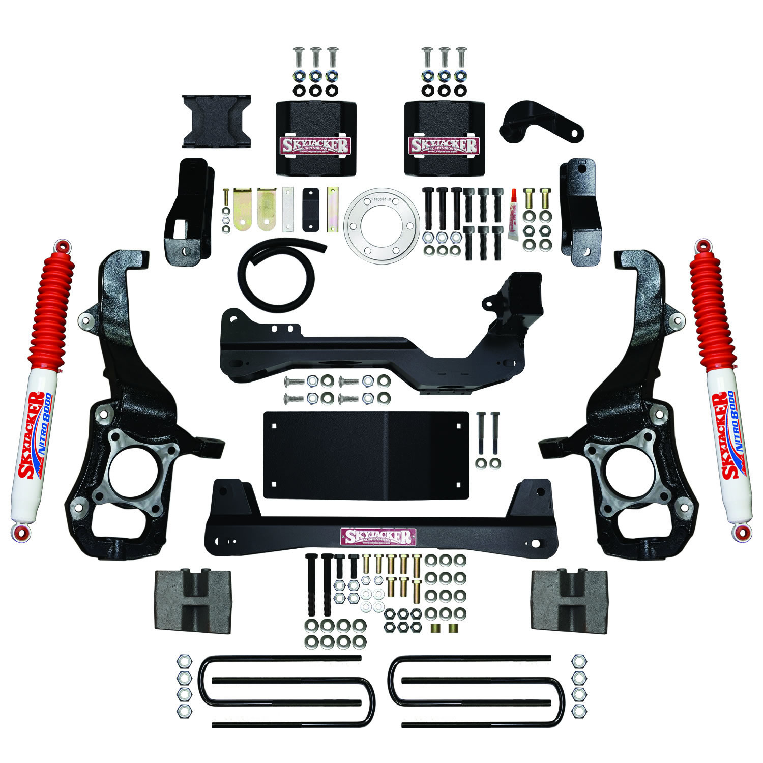 F2160BK - 6 in. Front Strut Spacer Suspension Lift Kit With Rear Blocks ...