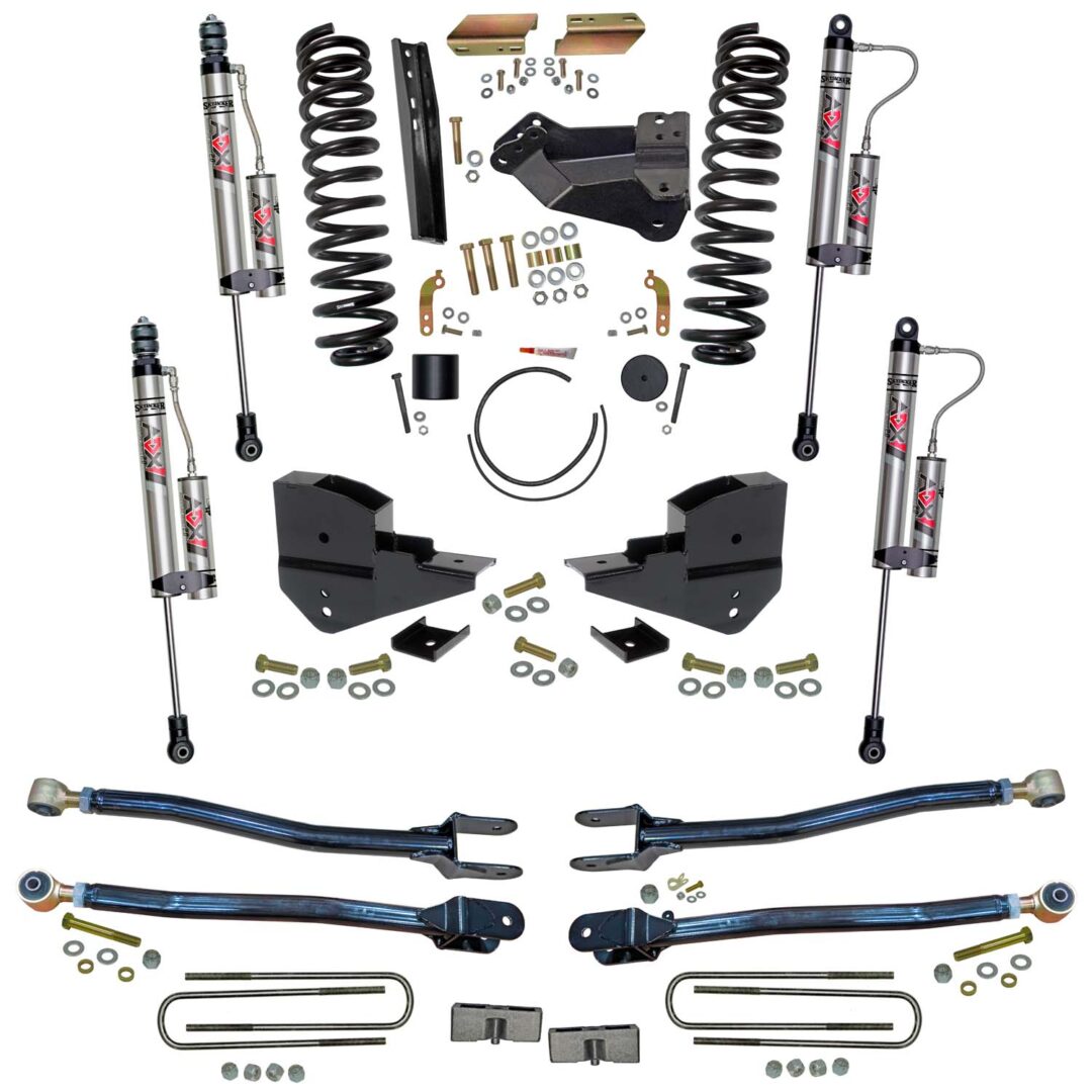 F234024K - 4 in. Suspension Lift Kit with Front Coils Rear Blocks and 4 ...